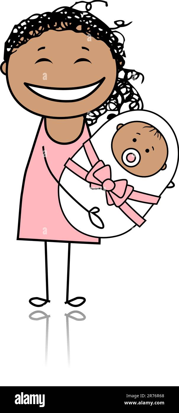 Smiling lovely baby girl Stock Vector Images - Alamy