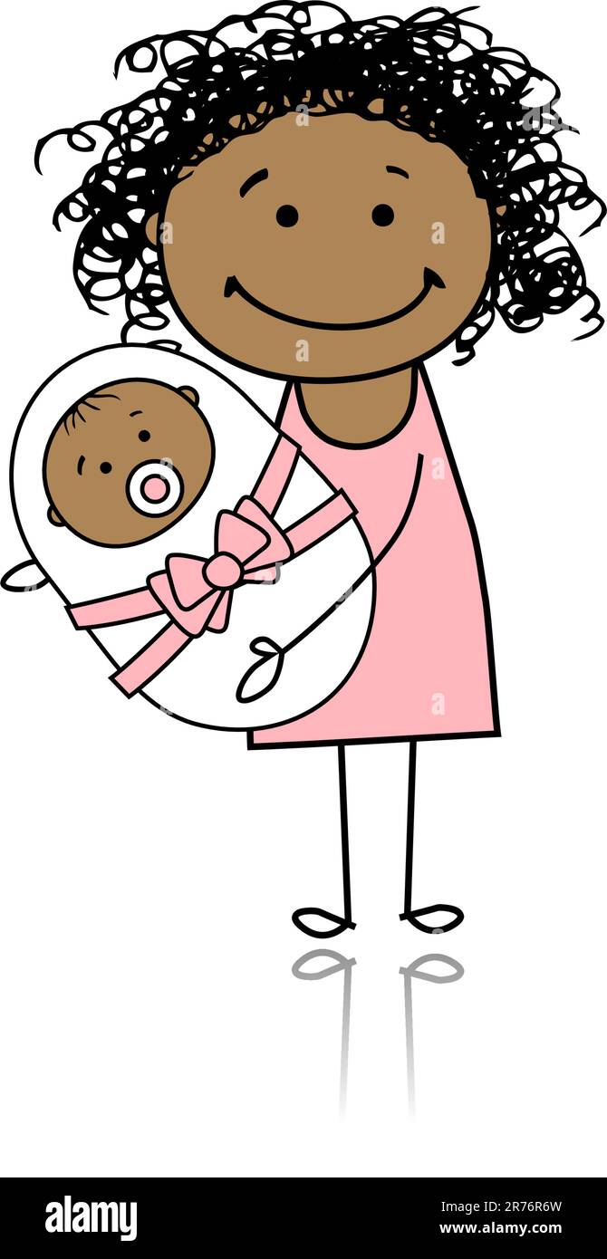 Happy smiling mother baby son Stock Vector Images - Alamy