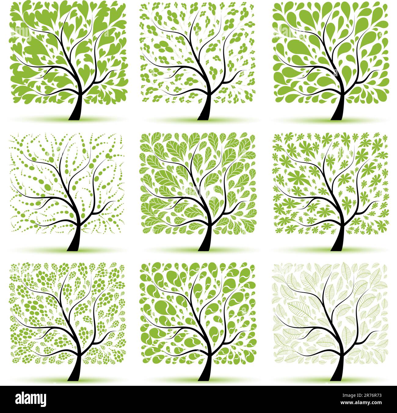 Art tree collection for your design Stock Vector Image & Art - Alamy