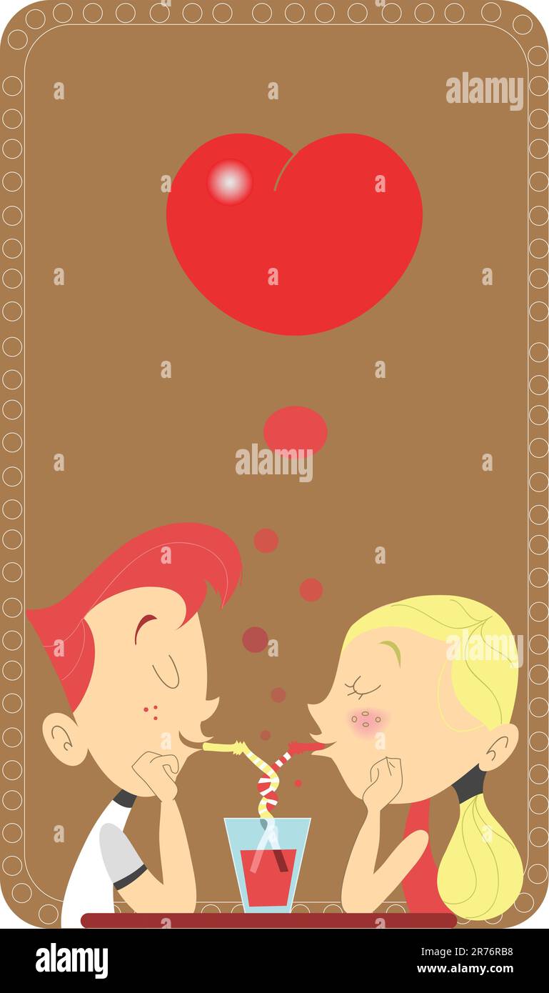 Woman sipping straw Stock Vector Images - Alamy
