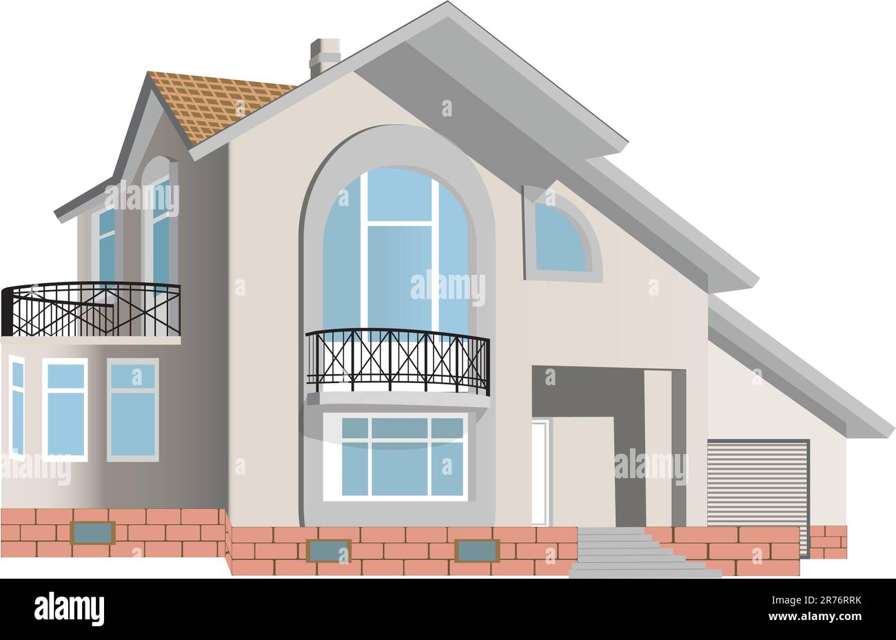 Cottage (Detailed). Vector illustration for you design Stock Vector ...