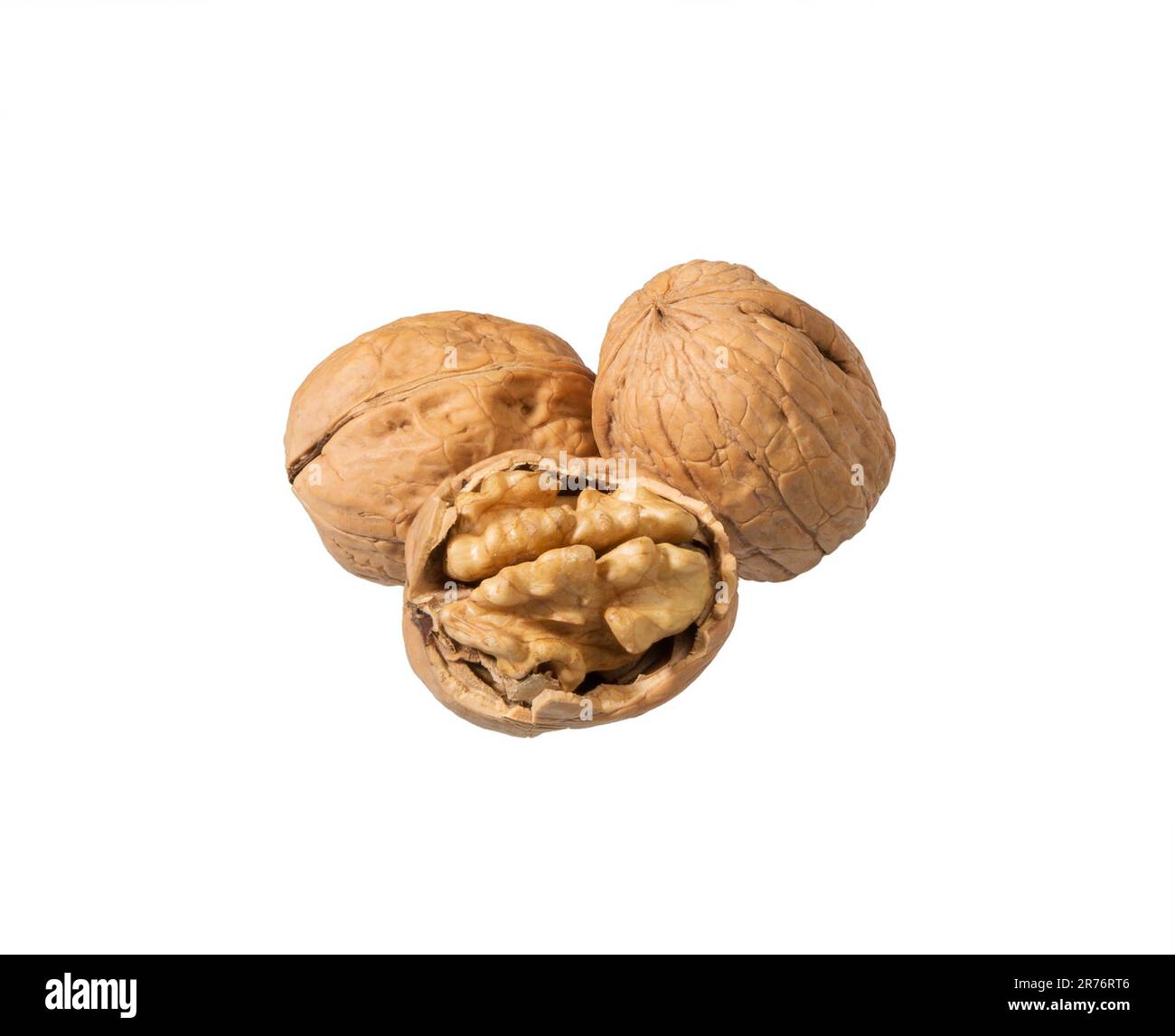 Walnut. Walnuts with kernel isolated on white background Stock Photo ...