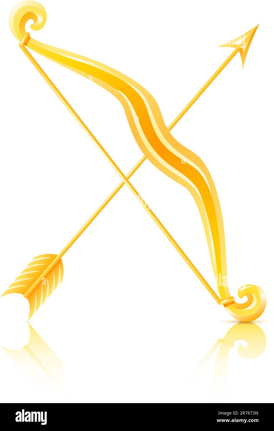 bow with arrow vector illustration isolated on white background Stock ...