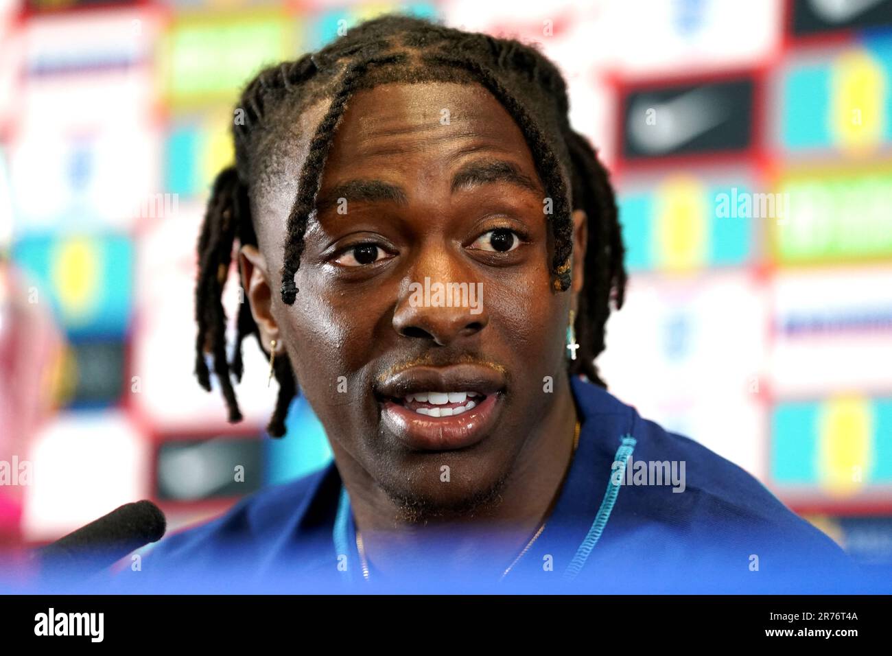 England's Eberechi Eze during a press conference at St. George's Park, Burton-On-Trent. Picture ...