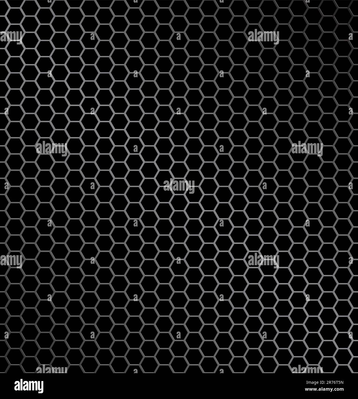 Vector illustration of hexagon metal background with light reflection ...