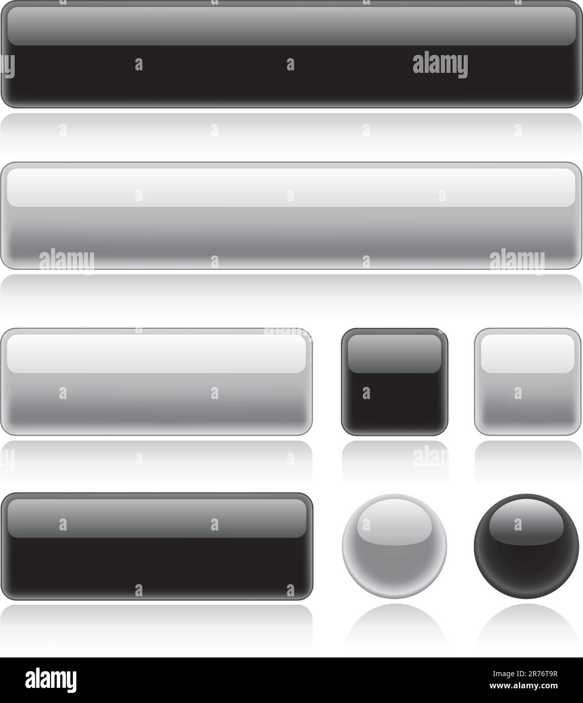 Set stylish black computer Stock Vector Images - Alamy