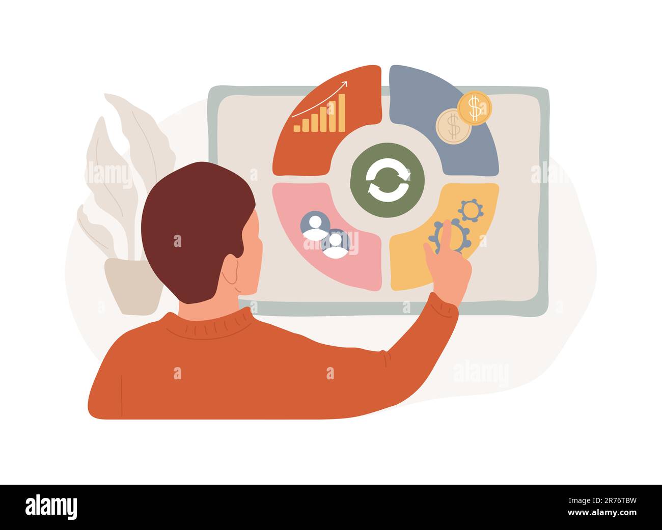 Balanced scorecard isolated concept vector illustration. Performance ...