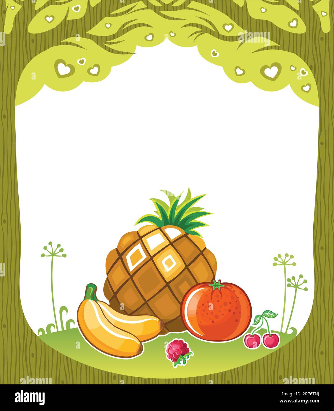 Pineapple plant tree fruit Stock Vector Images - Alamy