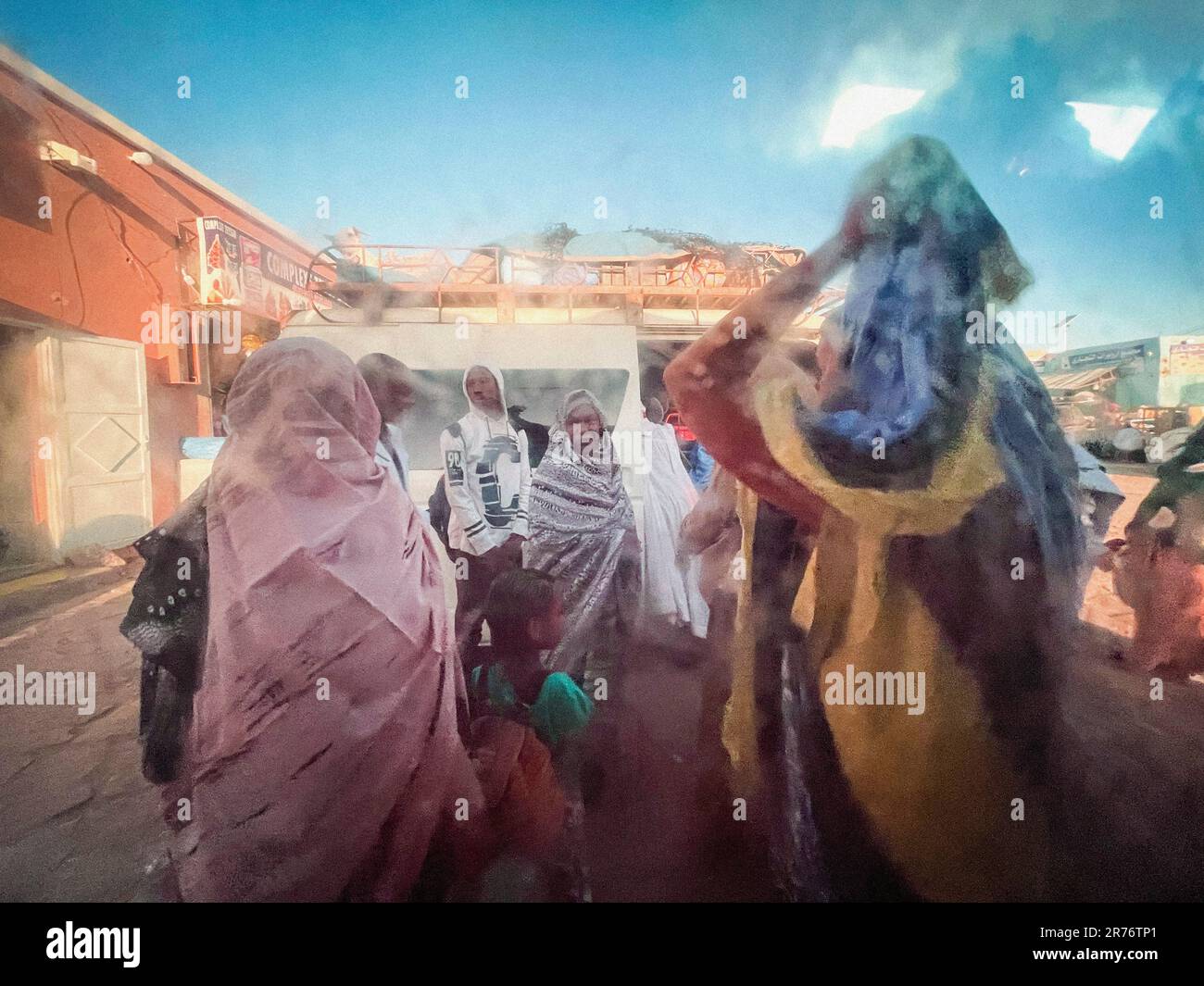 Mauritania, Adrar region, Atar, local bus station Stock Photo - Alamy