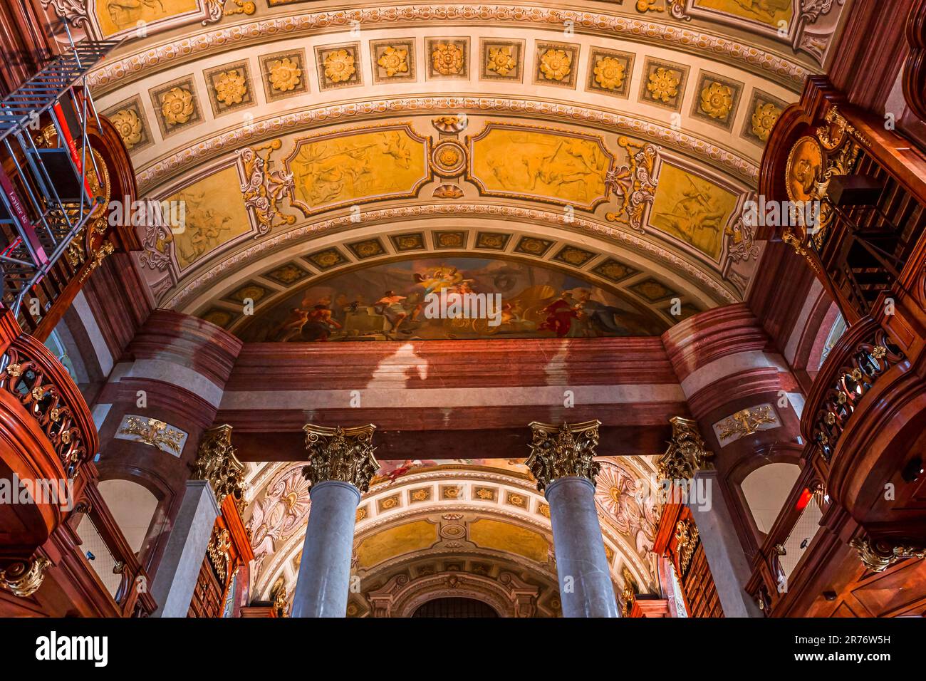 VIENNA, AUSTRIA, MAY 24, 2023 : interiors, frescoes and architectural ...