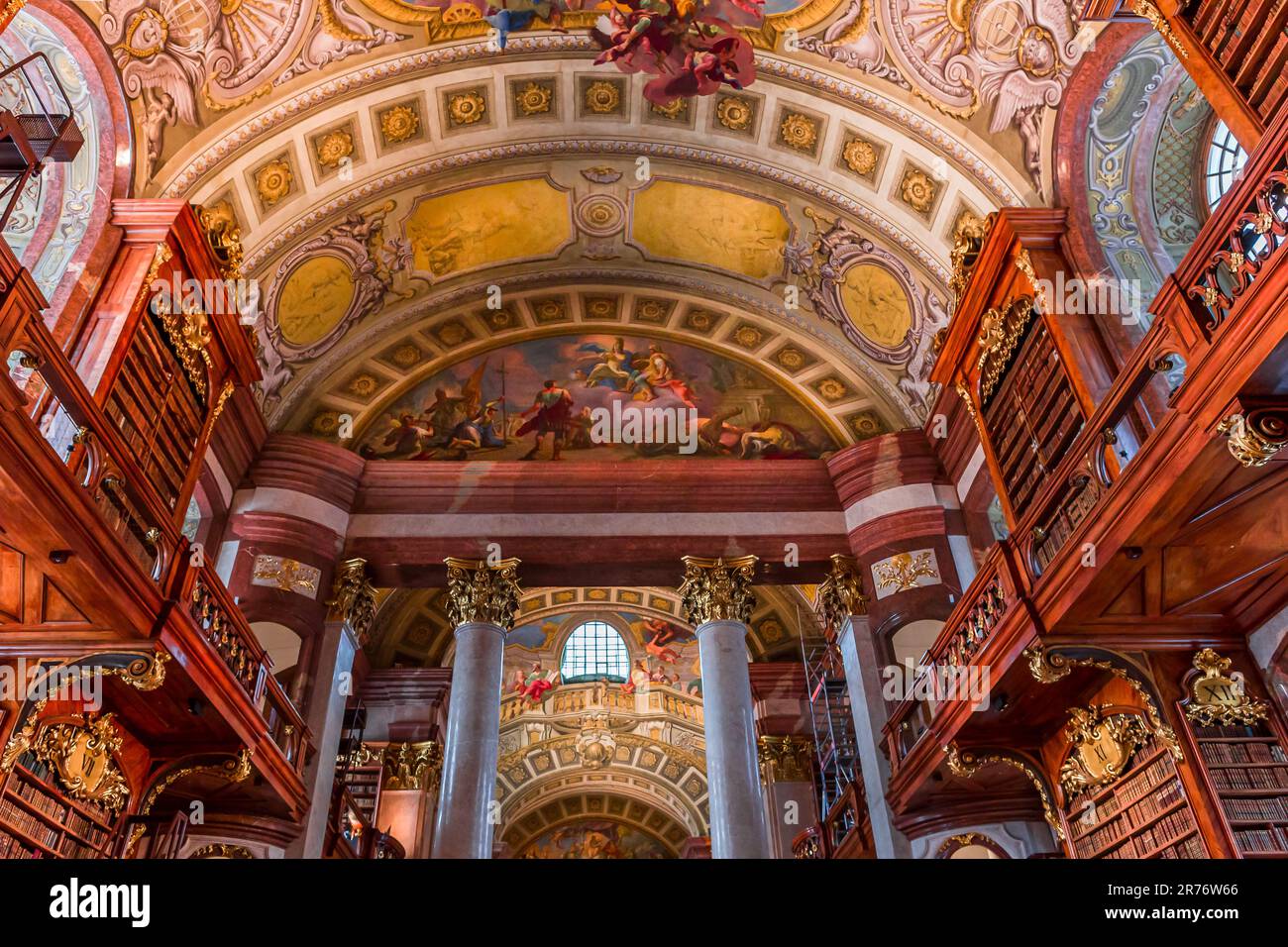 VIENNA, AUSTRIA, MAY 24, 2023 : interiors, frescoes and architectural ...