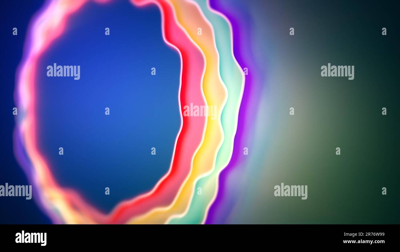 colorful bright rainbow winking gentle figures on blue background ...