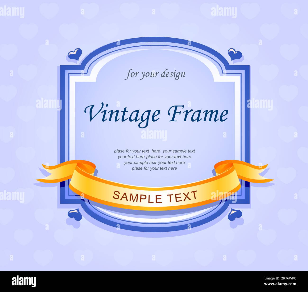 vintage frame with ribbon vector illustration Stock Vector Image & Art ...