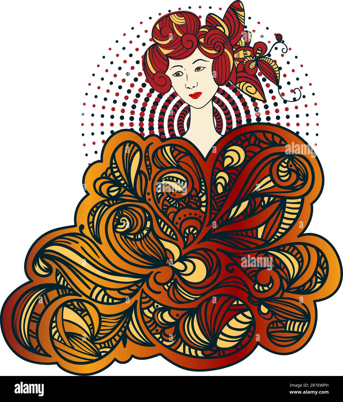 Pretty beautiful asian person Stock Vector Images - Alamy