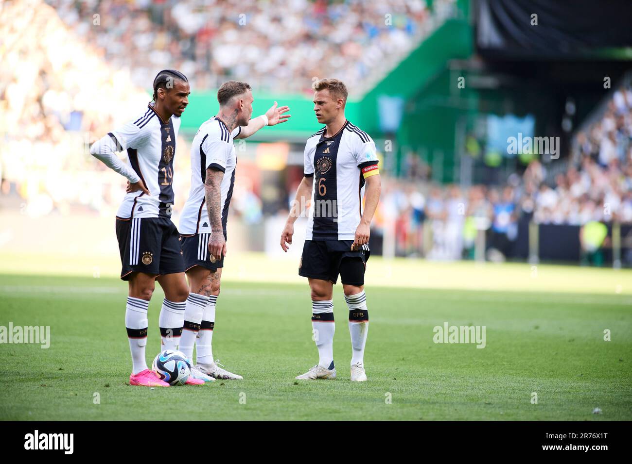 BREMEN, GERMANY - 12 June, 2023: Leroy Sané, David Raum, Joshua Kimmich ...