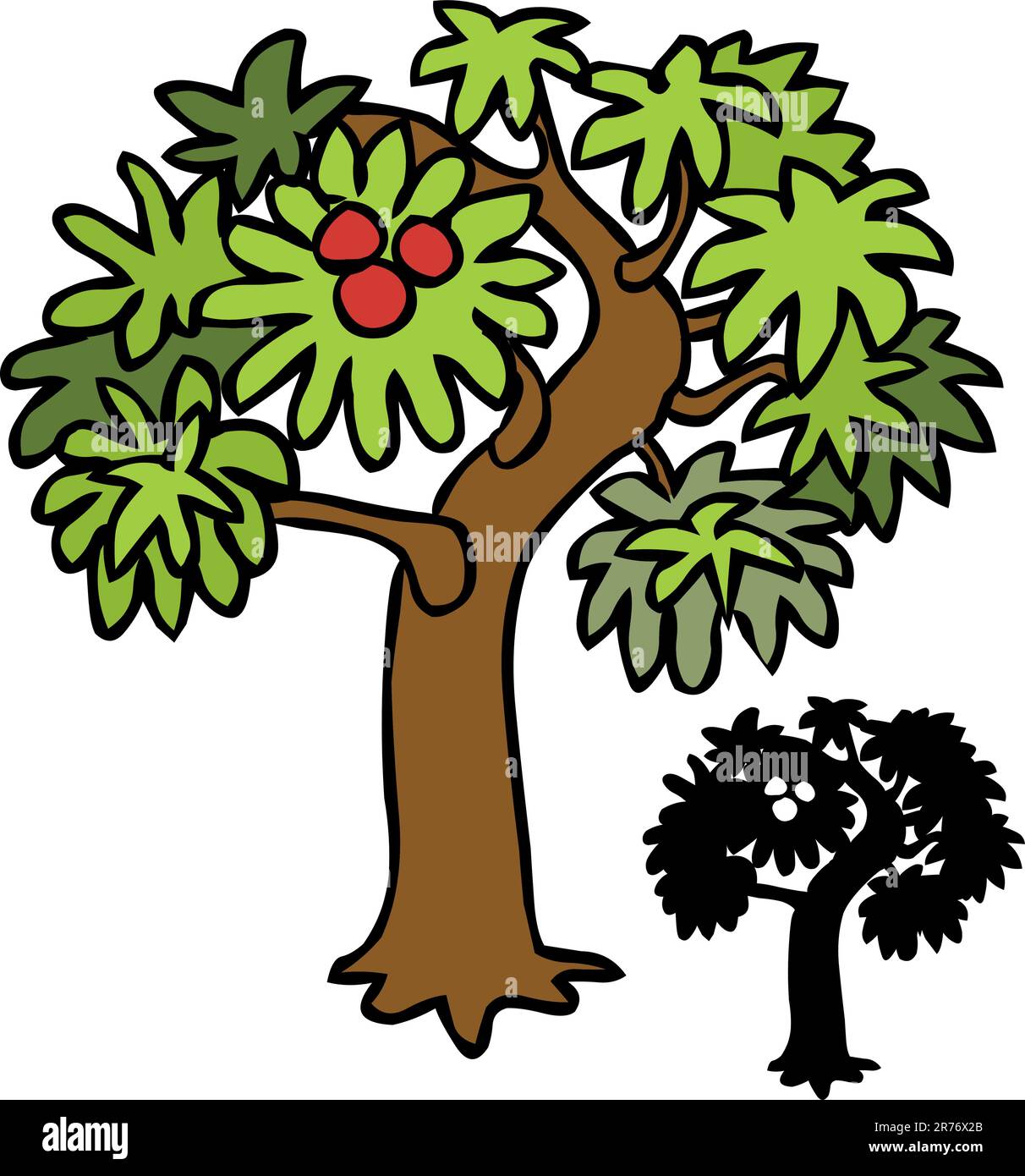 Wild apple tree red Cut Out Stock Images & Pictures - Alamy