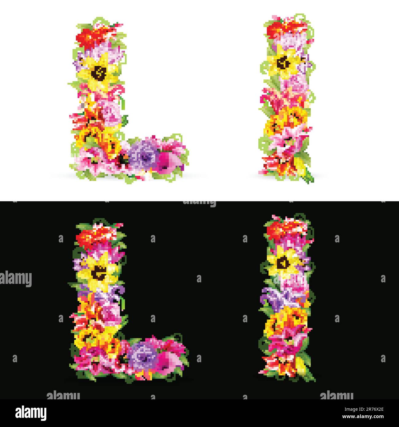 Lower case letter l white background Stock Vector Images - Alamy