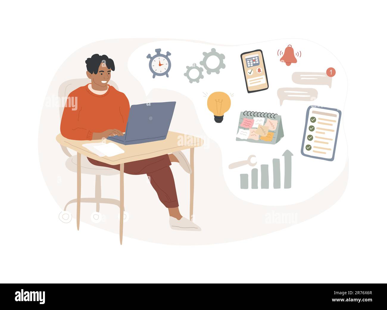 Self management isolated concept vector illustration. Personal ... Self management isolated concept vector illustration. Personal ...