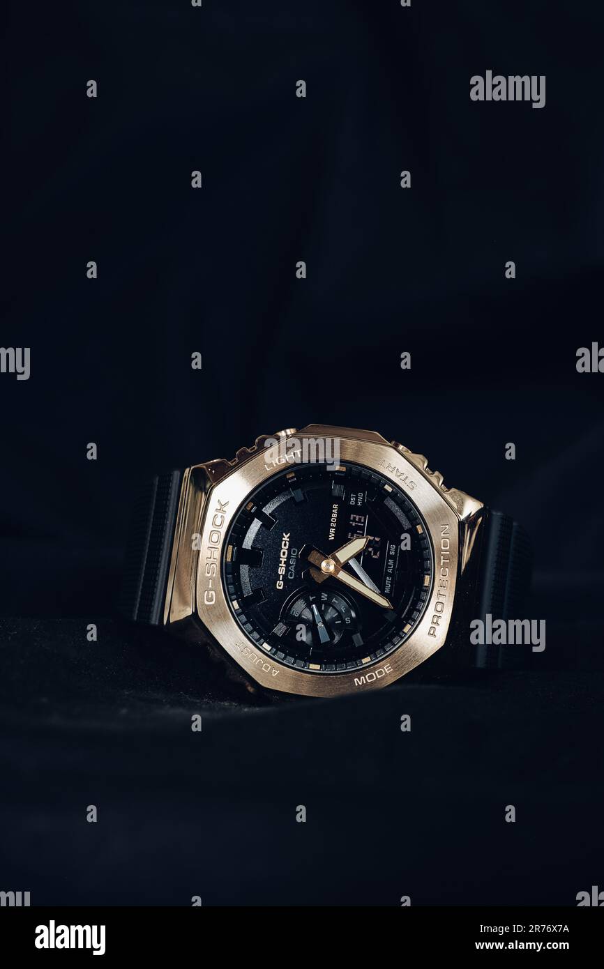 Casio G-Shock analog digital watch portraits Stock Photo - Alamy