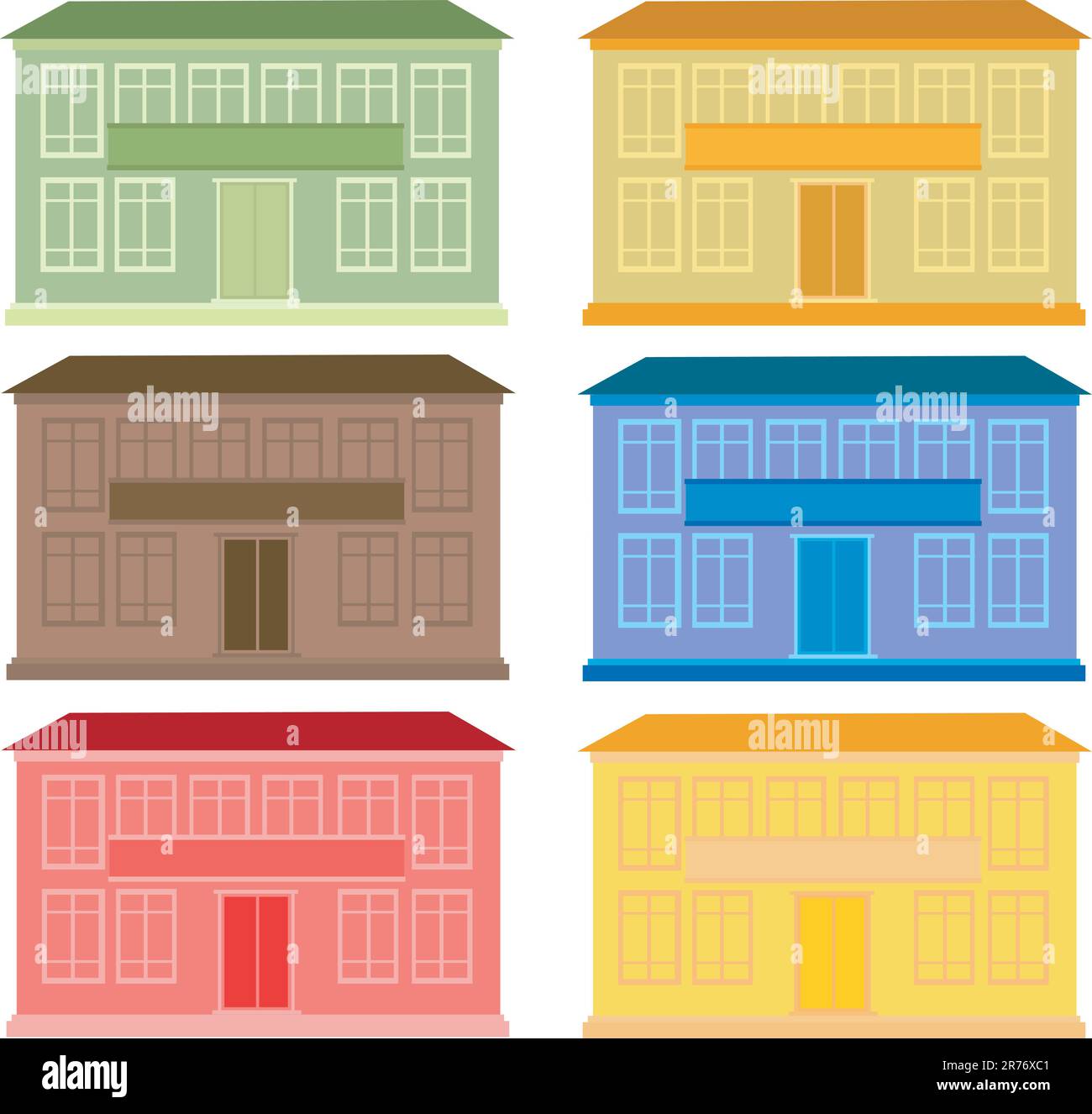 Modern suburb houses Stock Vector Images - Alamy