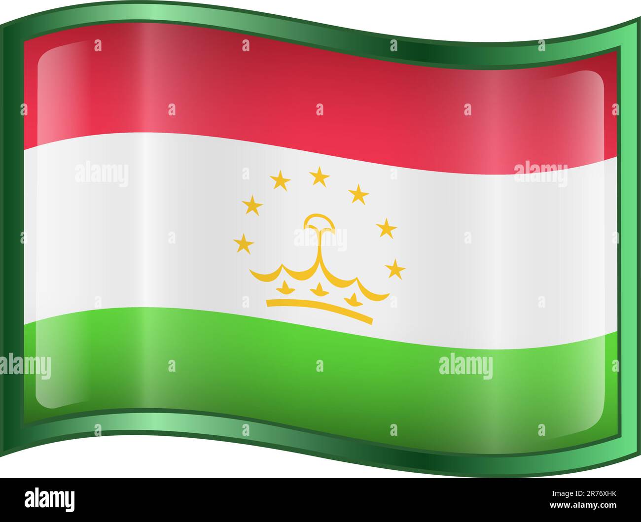 Waving tajikistani flag hi-res stock photography and images - Alamy