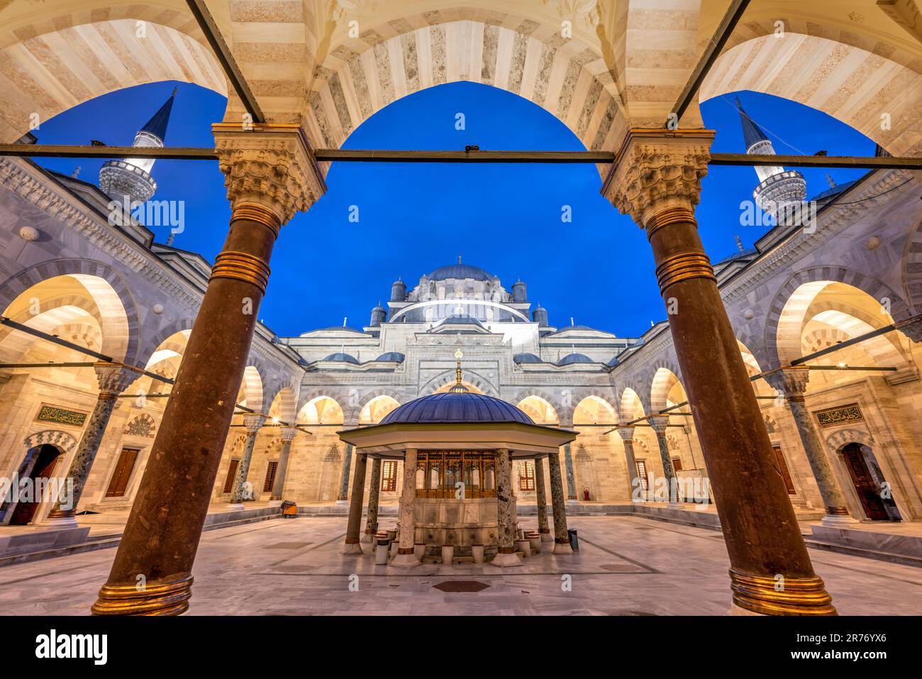Night view of Bayezid II Mosque, Fatih, Istanbul, Turkey Stock Photo - Alamy