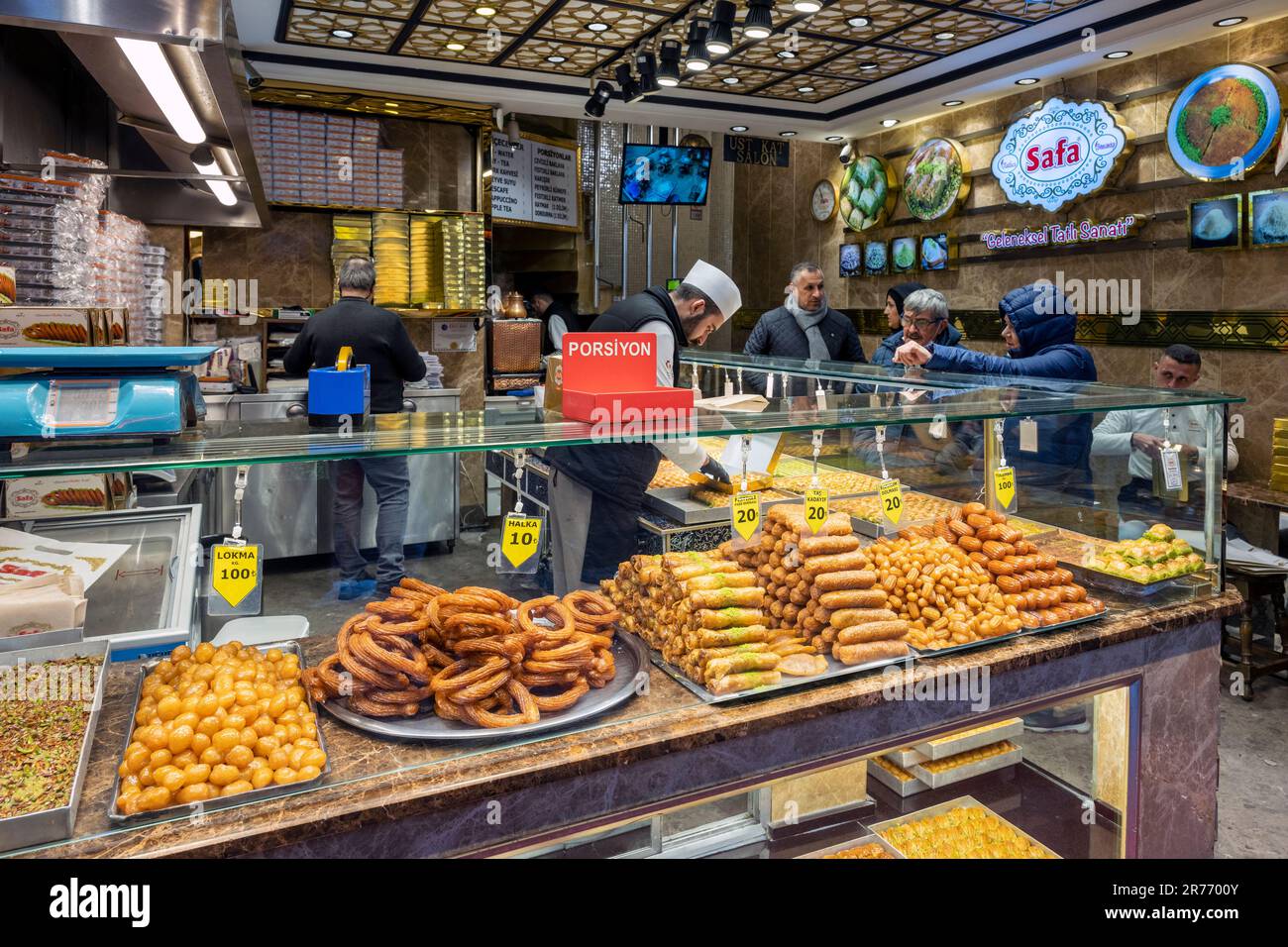 Pastry shop, Istanbul, Turkey Stock Photo - Alamy