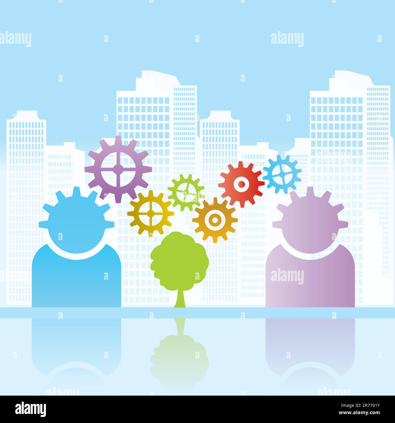Business, urban and environment background - vector illustration Stock ...