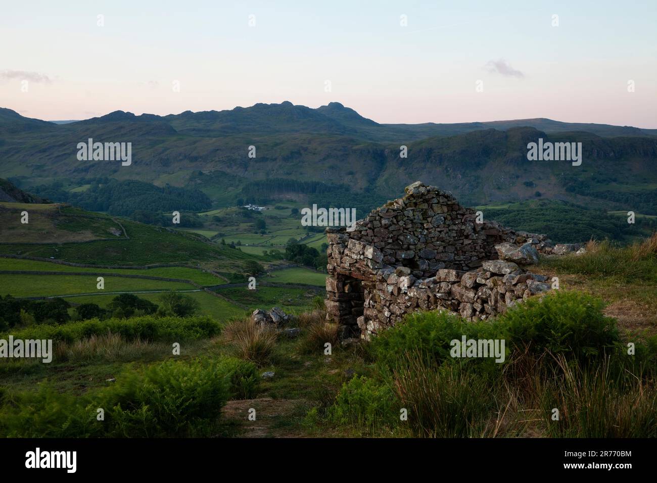 Peat Houses on Boot Bank above Eskdale, in the English Lake District ...