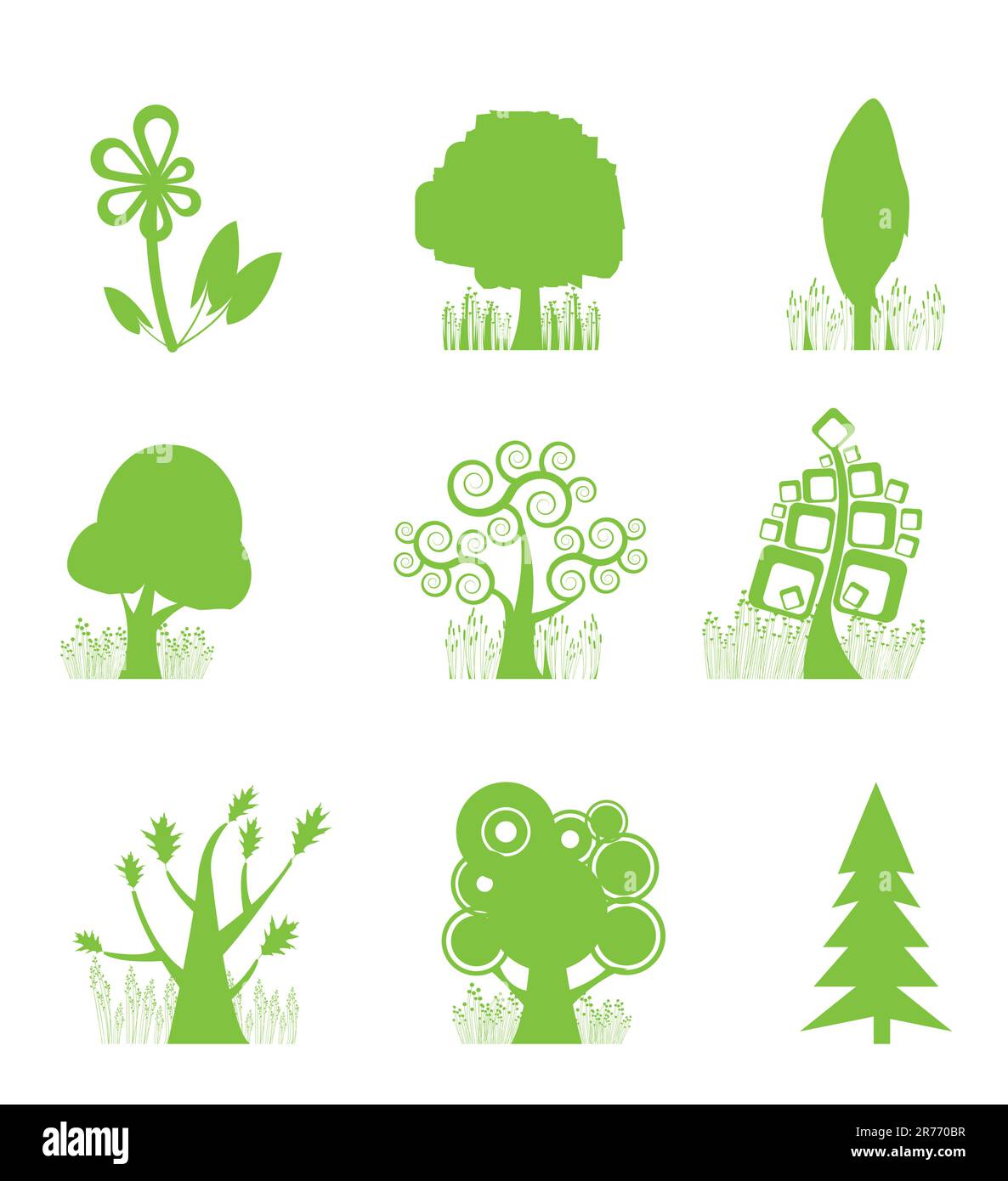 Abstract Tree Collection icon - vector illustration Stock Vector Image ...