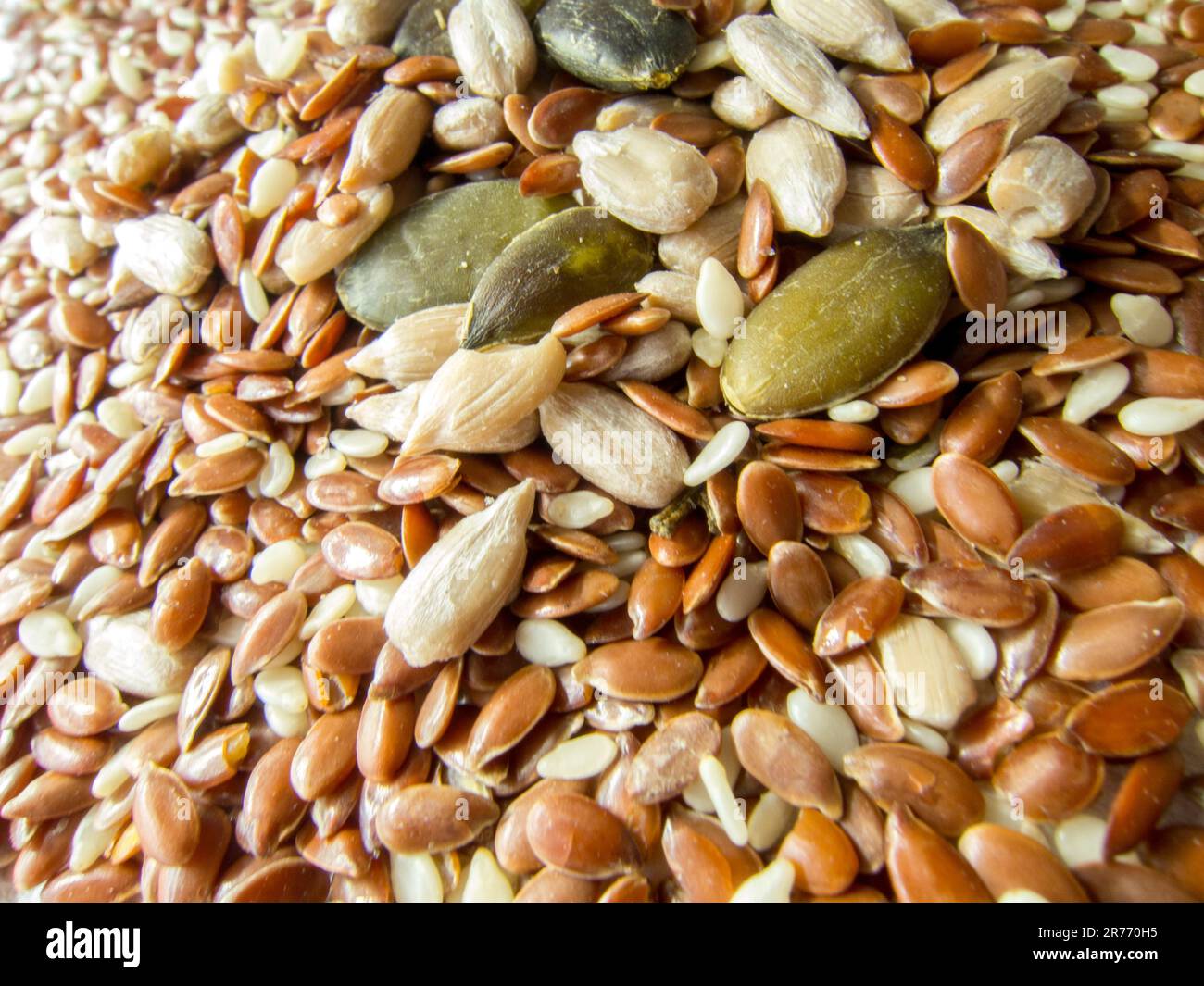 assorted seeds (flaxseed, sunflower, pumpkin, sesame Stock Photo - Alamy