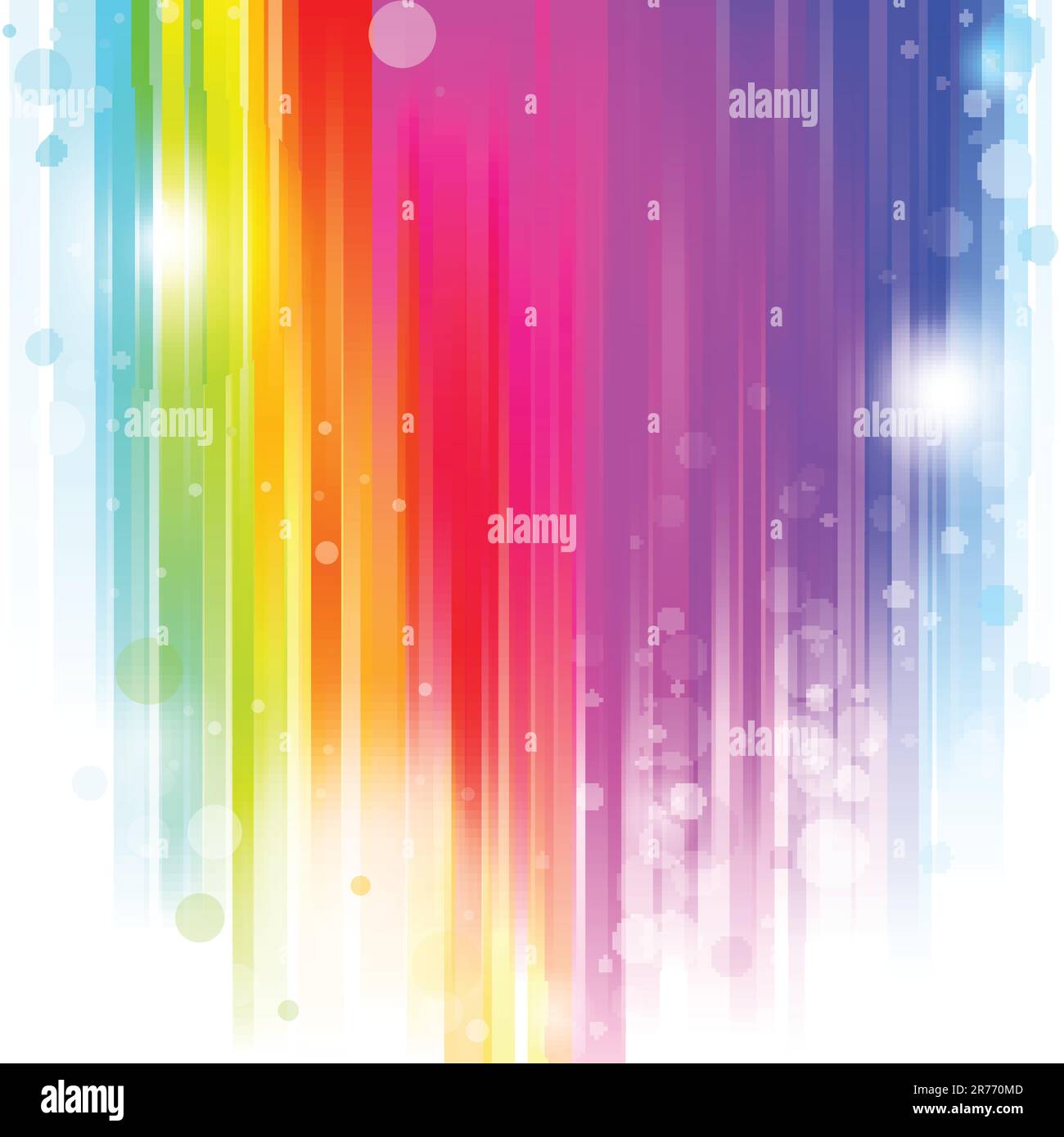 abstract glowing background with rainbow stripes. Vector illustration ...