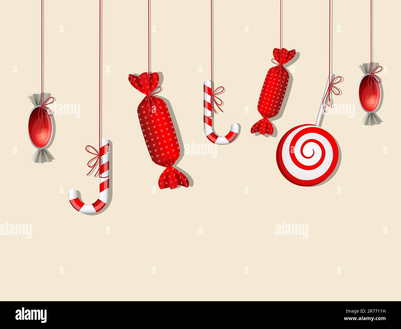 Vector picture with different red candies Stock Vector Image & Art - Alamy