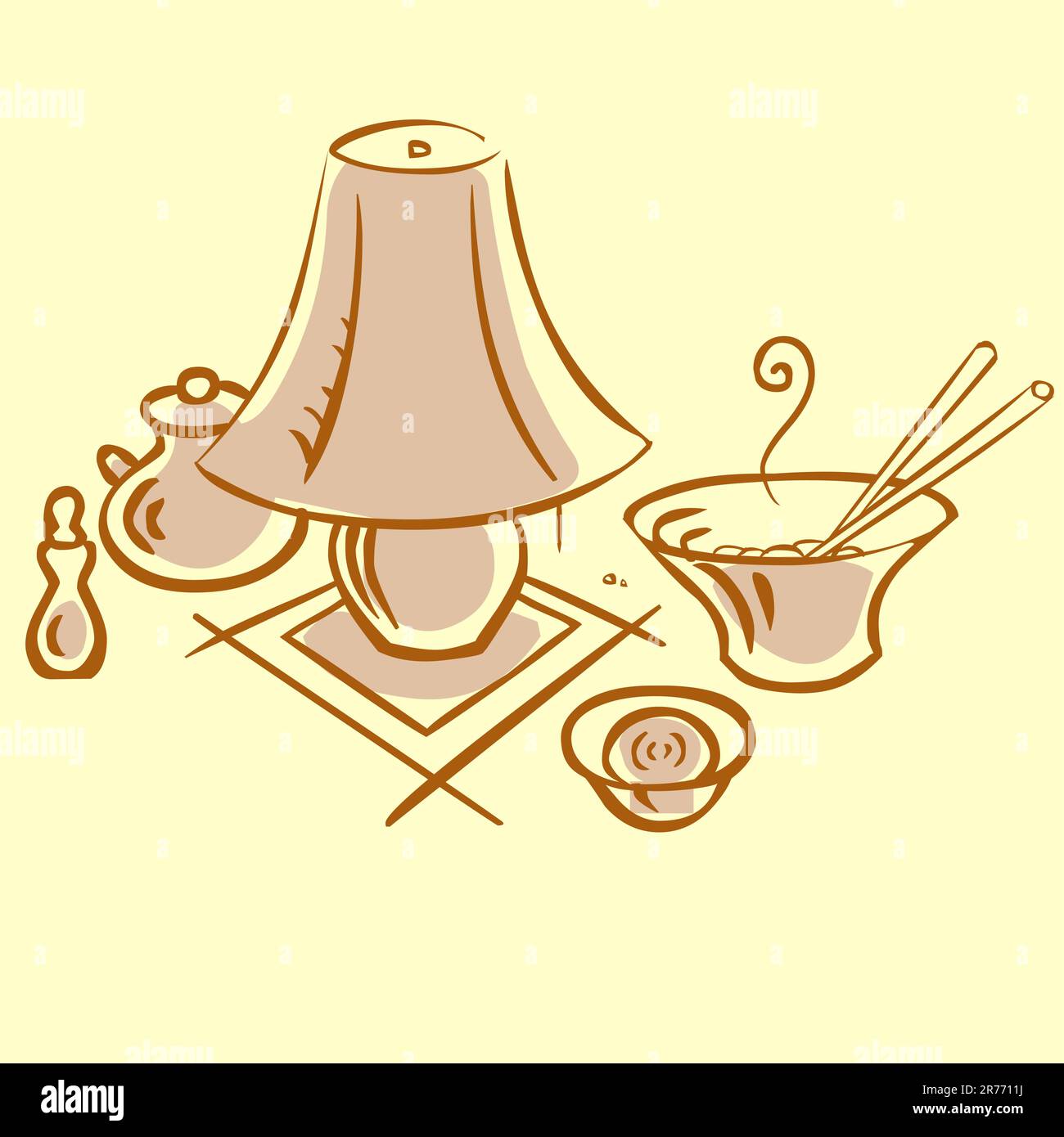 Chinese food restaurant table dishes Stock Vector Images - Alamy