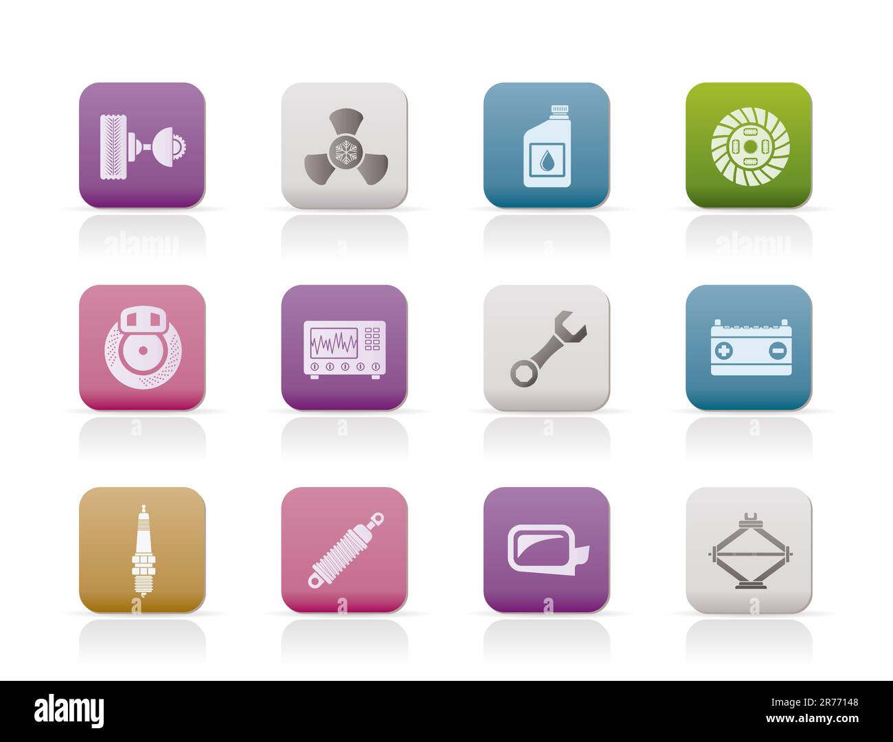 Car Parts and Services icons - Vector Icon Set Stock Vector Image & Art ...