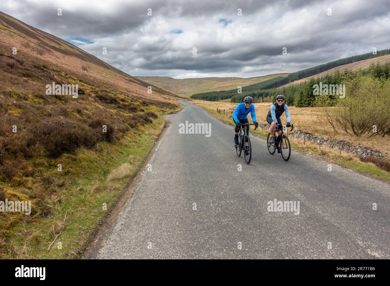 Two men cycling in spring hi-res stock photography and images - Alamy