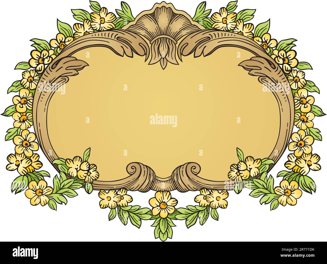 Yellow ribbon frame Stock Vector Images - Alamy