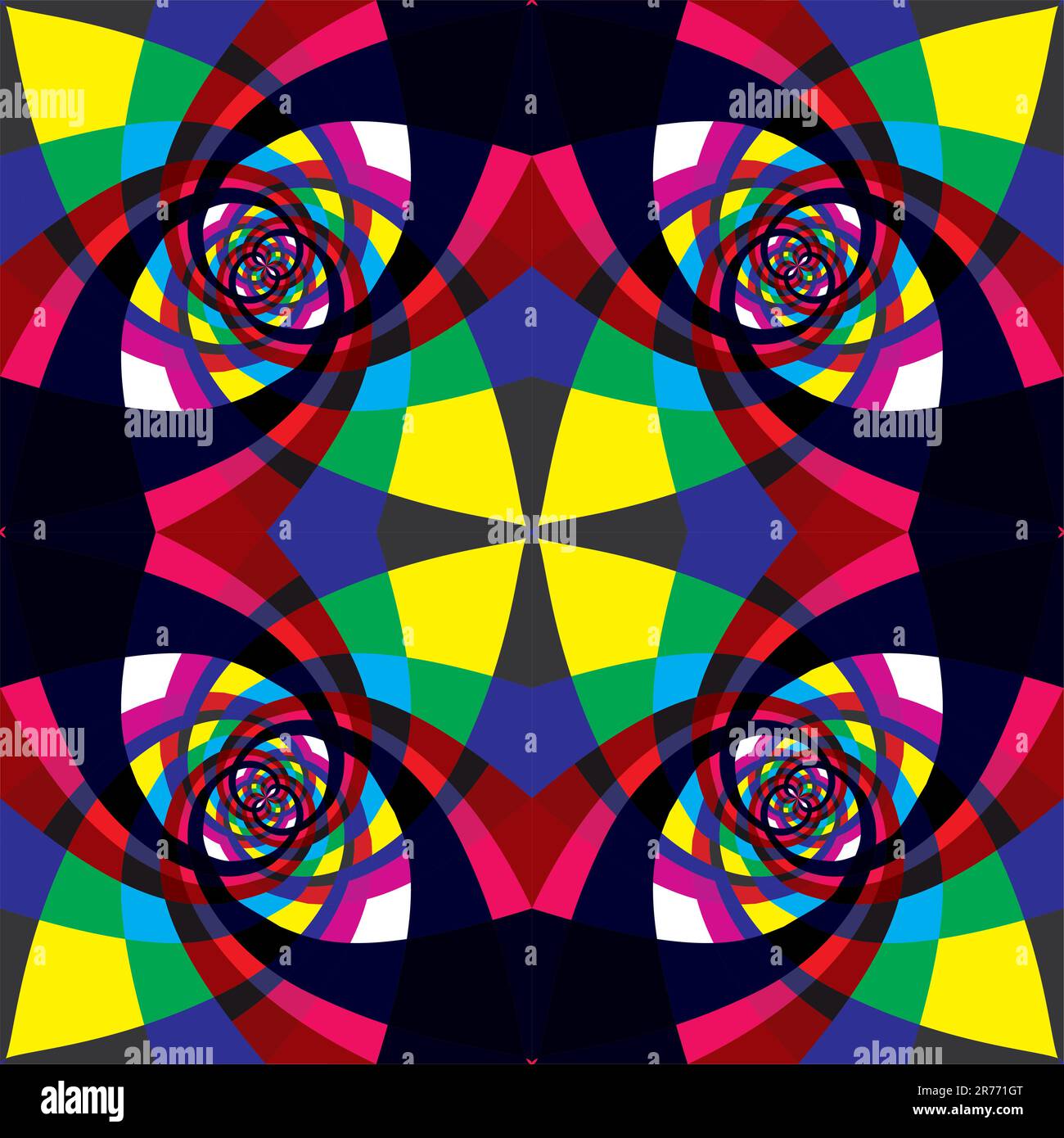 Hypnotic kaleidoscope Stock Vector Images - Alamy