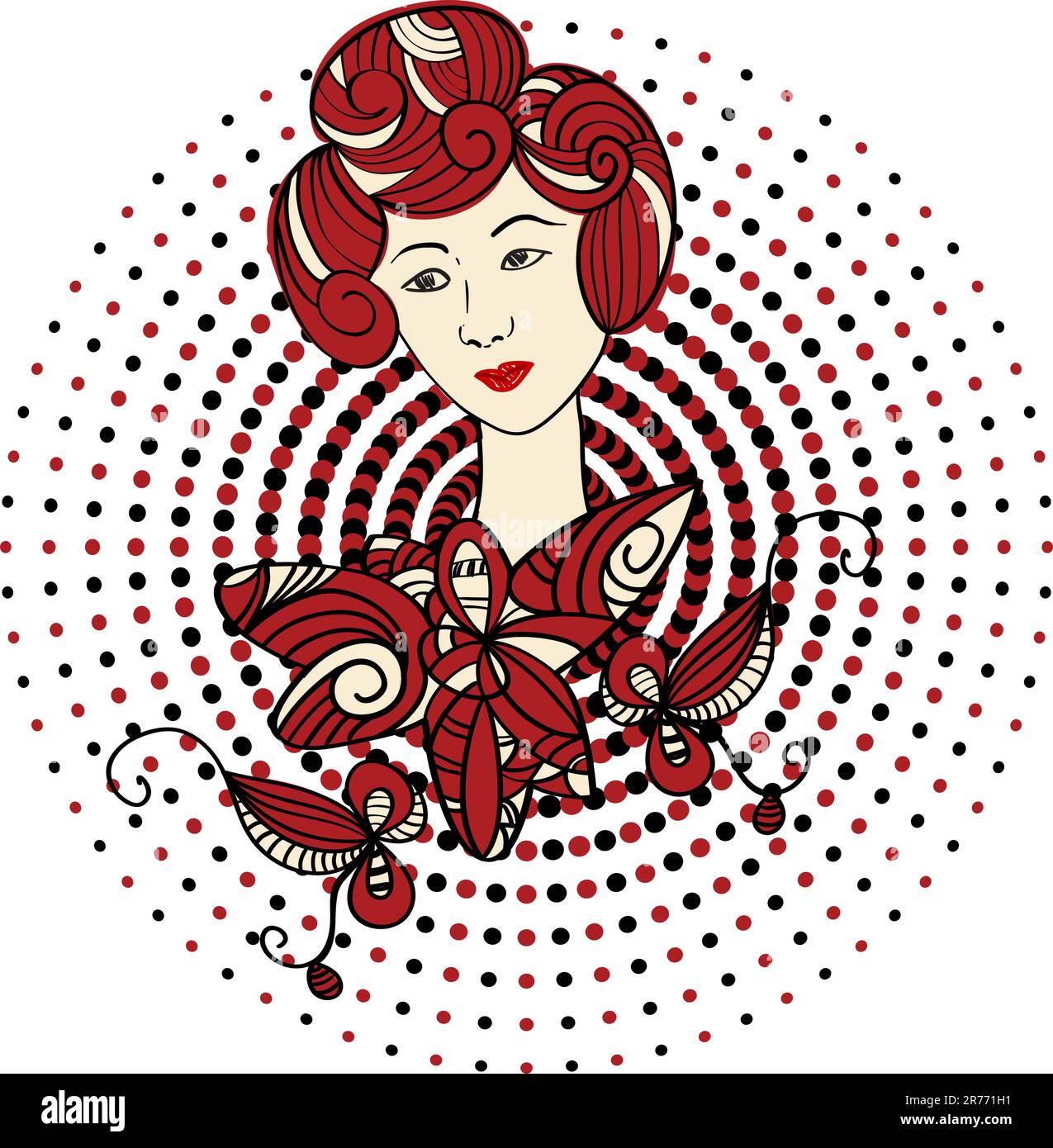 Pretty asian woman in Stock Vector Images - Alamy
