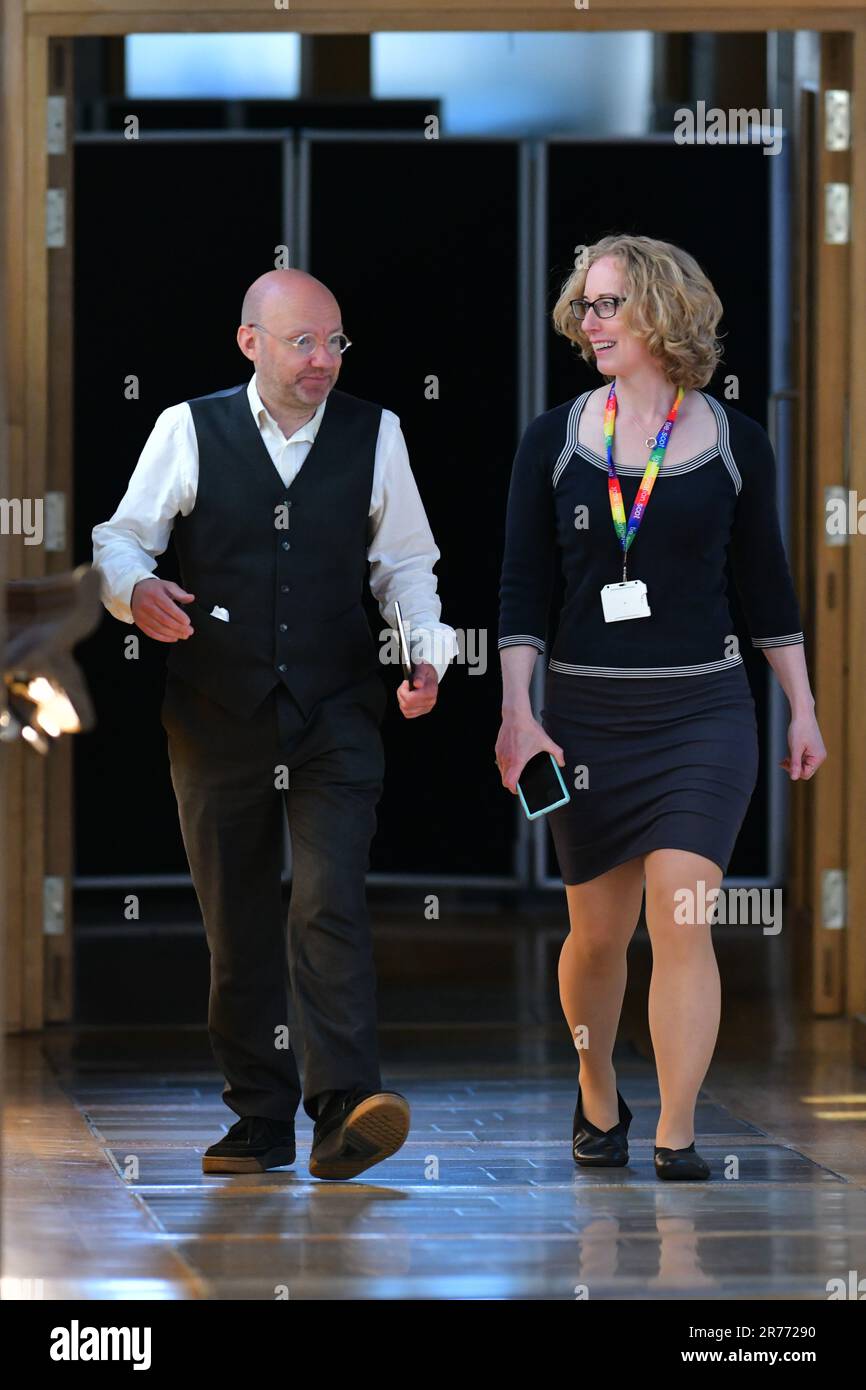 Edinburgh Scotland, UK 13 June 2023. Patrick Harvie and Lorna Slater at ...