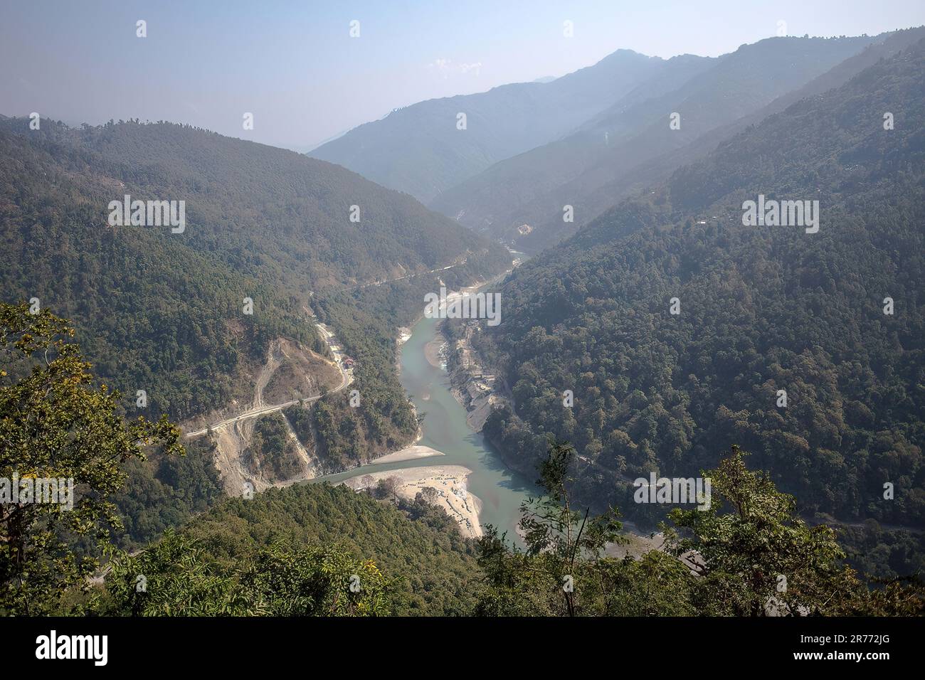 Teesta valley confluence Stock Photo - Alamy