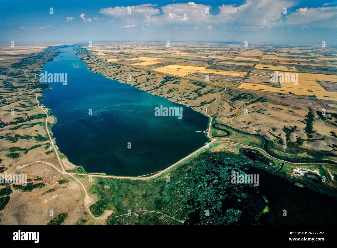 Aerial of Buffalo Pound Provincial Park, Saskatchewan, Canada Stock ...