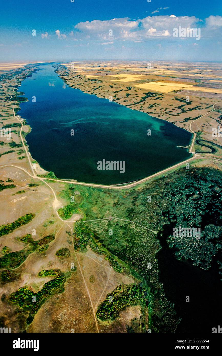 Aerial of Buffalo Pound Provincial Park, Saskatchewan, Canada Stock ...