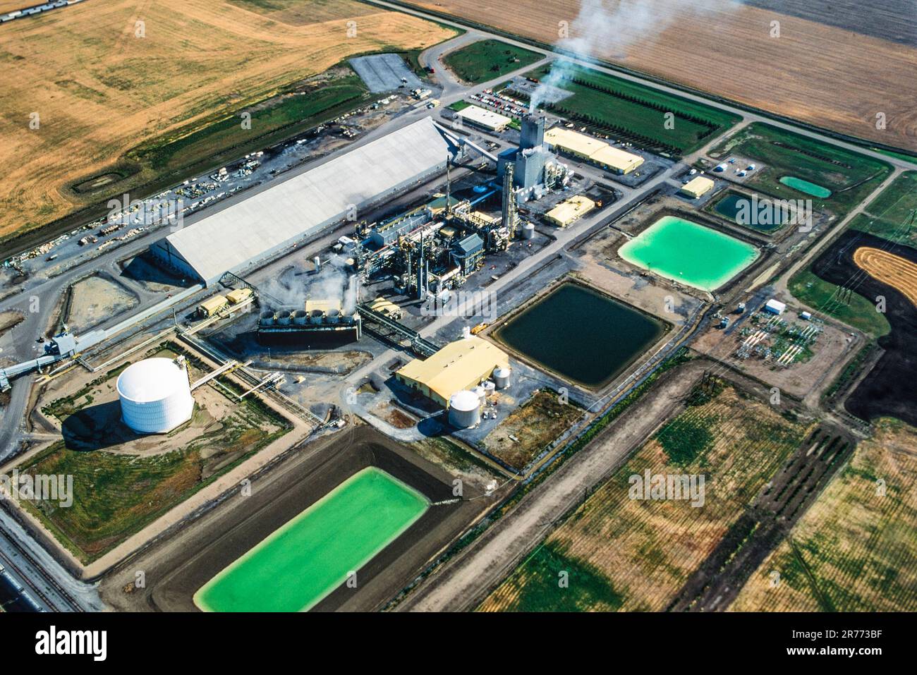 Aerial of potash mine, Belle Plaine, Saskatchewan, Canada Stock Photo ...