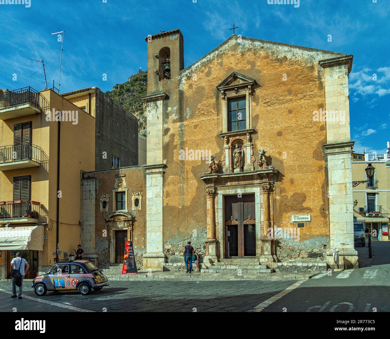 Facade of the church of Santa Caterina d'Alessandria in the touristic ...
