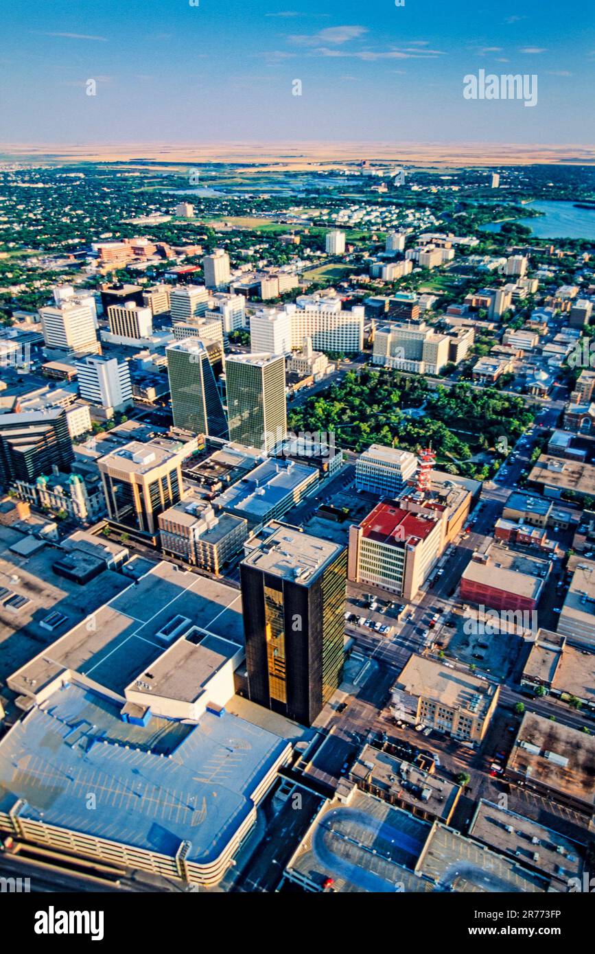 Aerial of Regina, Saskatchewan, Canada Stock Photo - Alamy