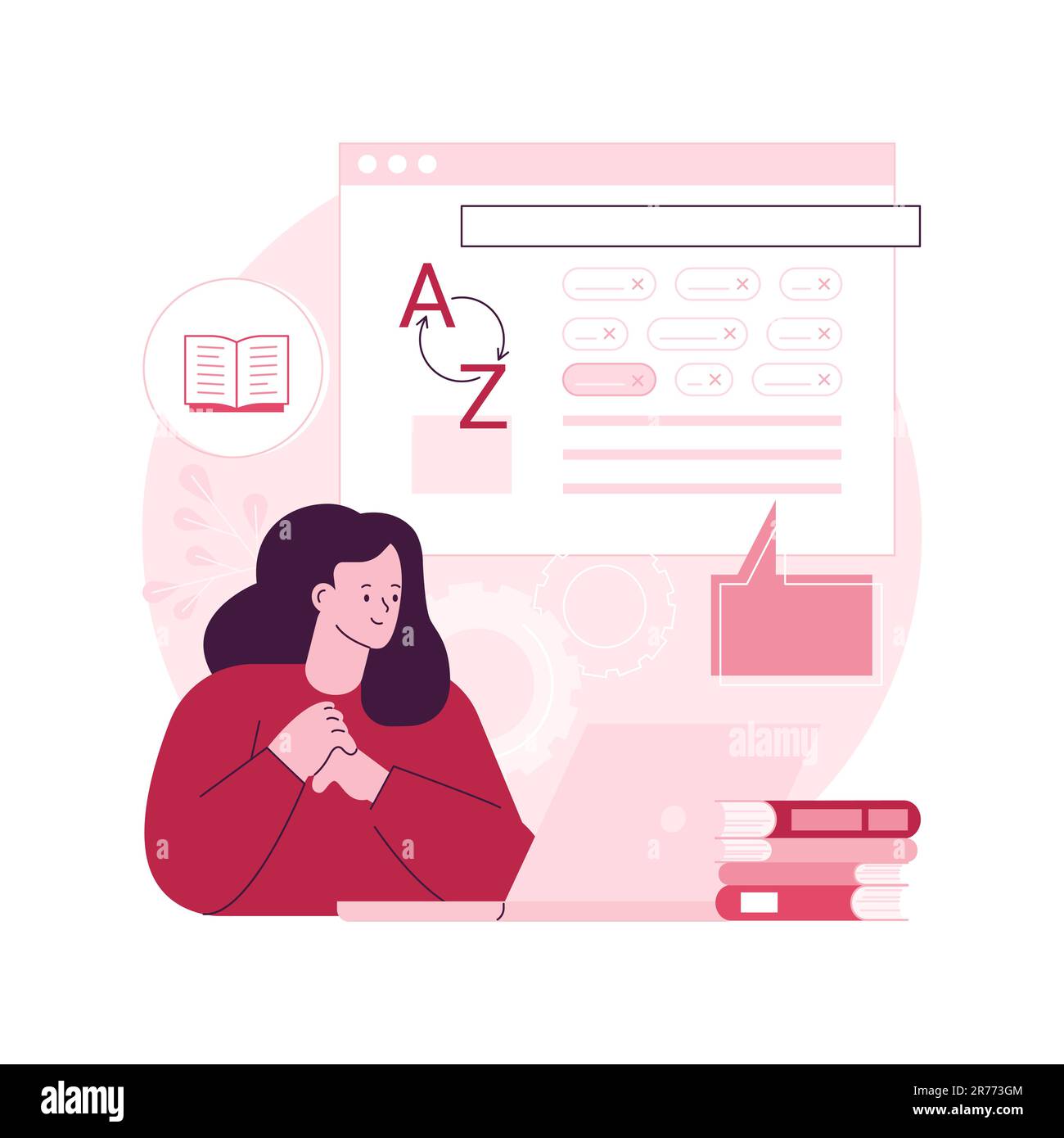 Glossary abstract concept vector illustration. Website element, company ...