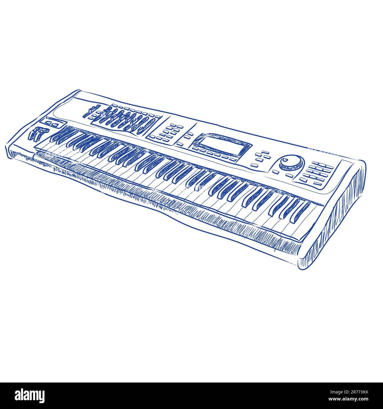 Keyboard drawing Cut Out Stock Images & Pictures - Alamy