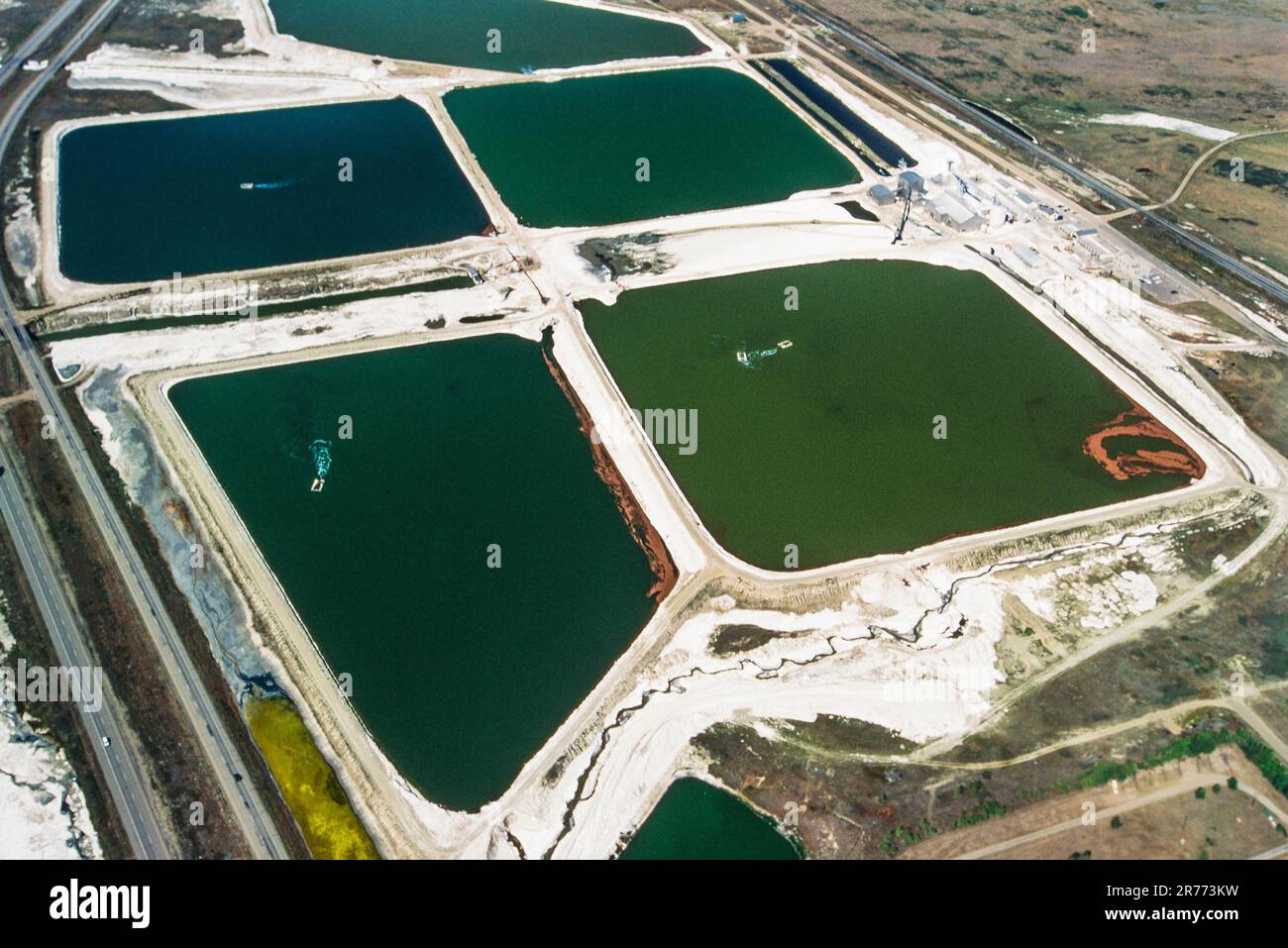 Aerial salt flats, Chaplin, Saskatchewan, Canada Stock Photo - Alamy