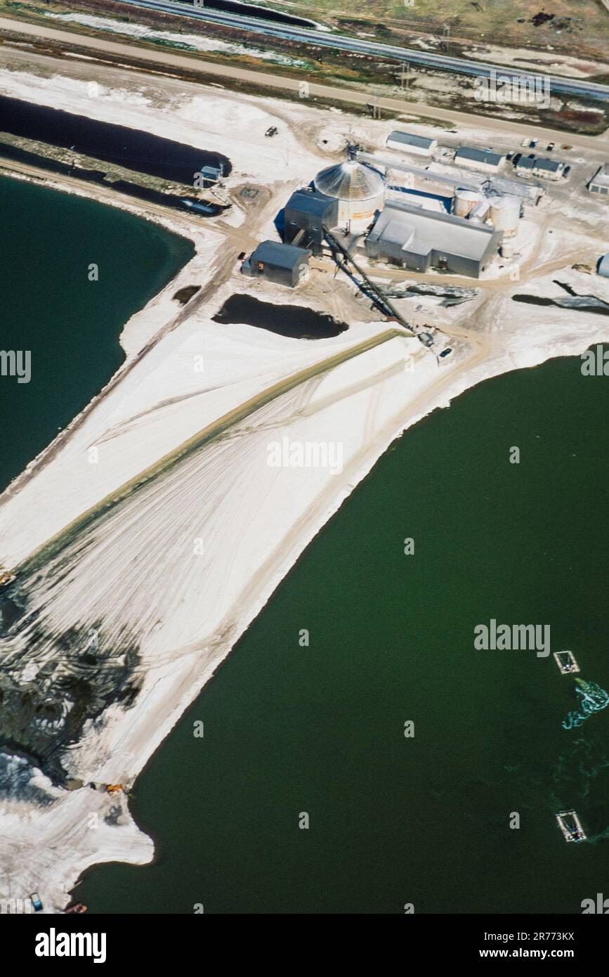 Aerial salt flats, Chaplin, Saskatchewan, Canada Stock Photo - Alamy